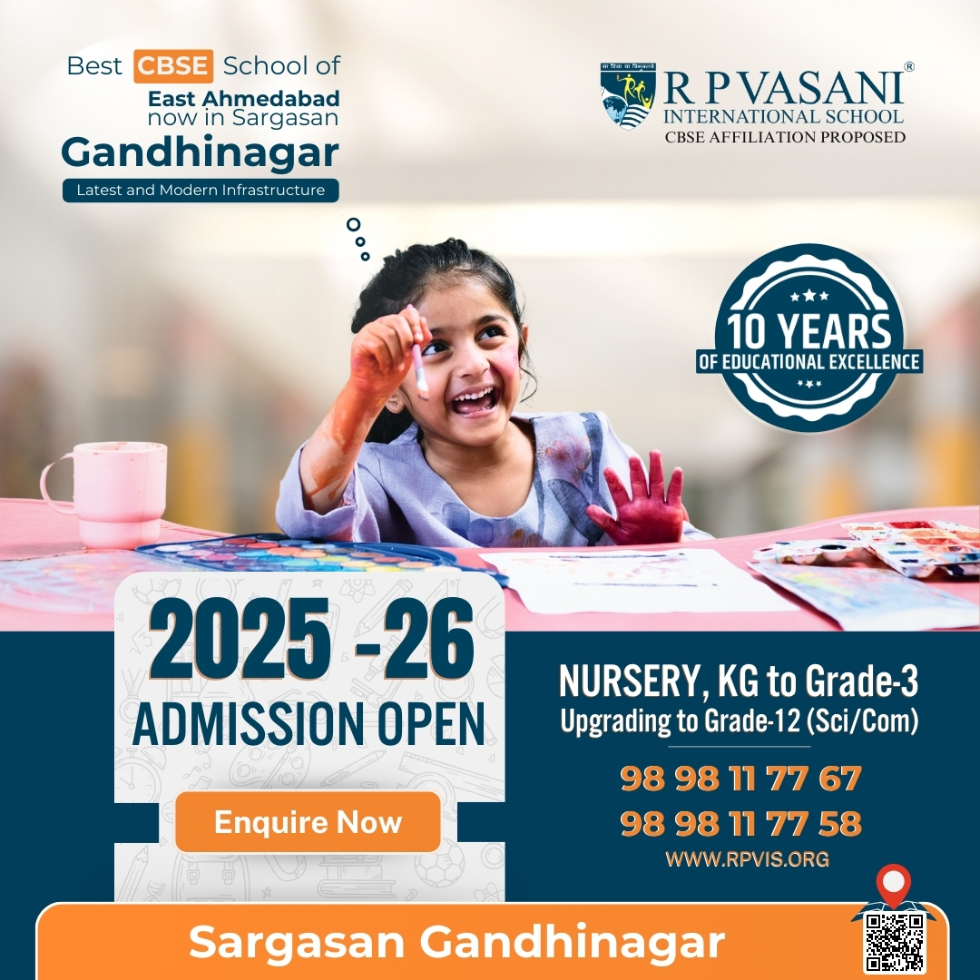 Best CBSE School In Gandhinagar | R.P. Vasani International School
